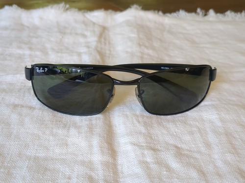 RAY-BAN RB3364 62[]17 SLEEK BLACK POLARIZED CRYSTAL RECTANGULAR ...