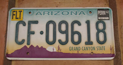 4 - ARIZONA EMBOSSED GRAPHIC BASE COMMERCIAL LICENSE PLATE CE-09618 | eBay