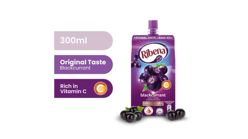 Original Taste Ribena Blackcurrant Fruits Drink 300ml x 3 Packs, FAST ...