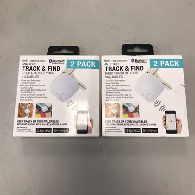 (Lot of 4) iTek Soundlogic Bluetooth Track & Find Remote Locator Anti ...