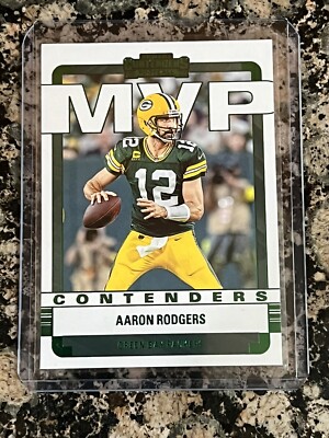 2022 Panini Contenders MVP AARON RODGERS Green Foil Parallel #MVP-ARO ...