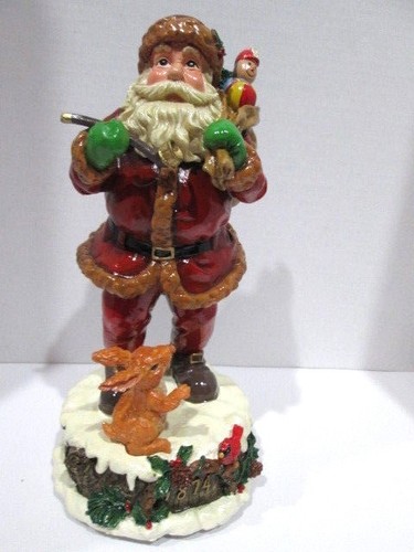 VTG New in Box Musical 1874 Santa Figurine With Animals & Toys 10 1/2 ...