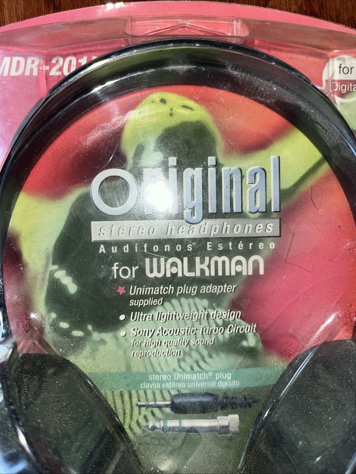 Vintage Sony Walkman Headphones MDR-201LP Stereo Lightweight 2002 New ...