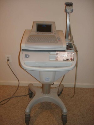 GE MAC 3500 ECG SYSTEM WITH ROLLING CART | eBay