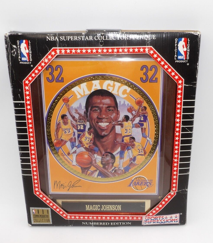 NBA Superstar Collectors Plaque Magic Johnson 32 Lakers Numbered Ed ...