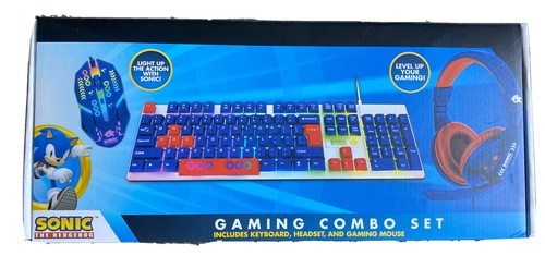 SONIC The HEDGEHOG Gaming Combo Set: Keyboard + Headset + Mouse SEGA ...