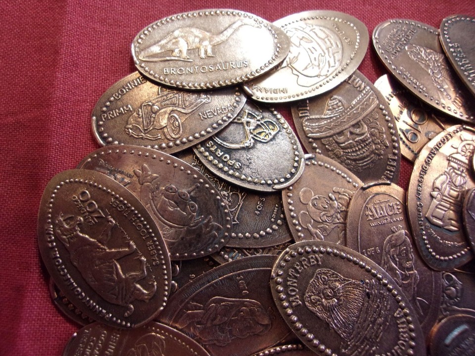 105 Elongated Penny Pennies Pressed Smashed 100 500 500a | eBay