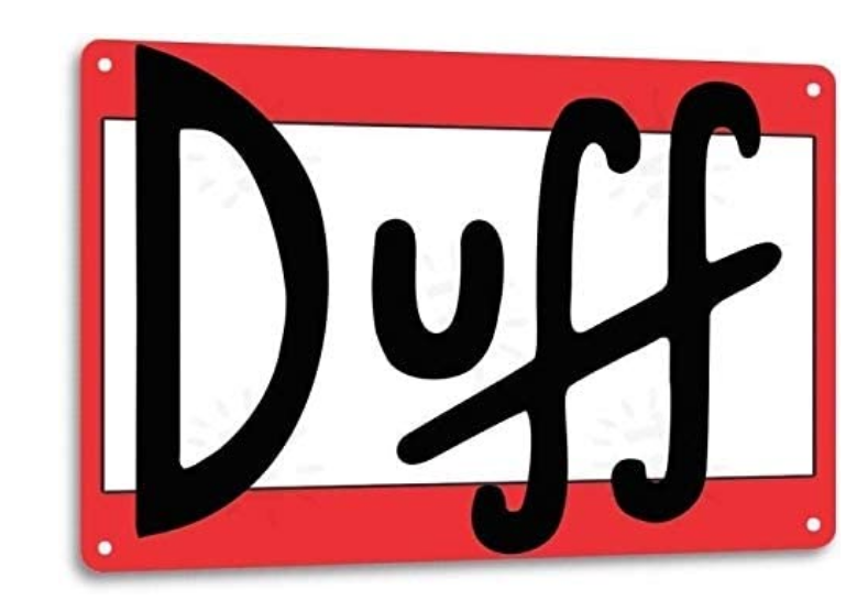 DUFF BEER TIN SIGN SIMPSONS HOMER BART BREWING MOE FACTORY RADIOACTIVE ...