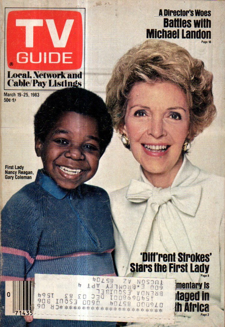 1983 TV Guide March 19 - Nancy Reagan, Gary Coleman; Michael Landon ...