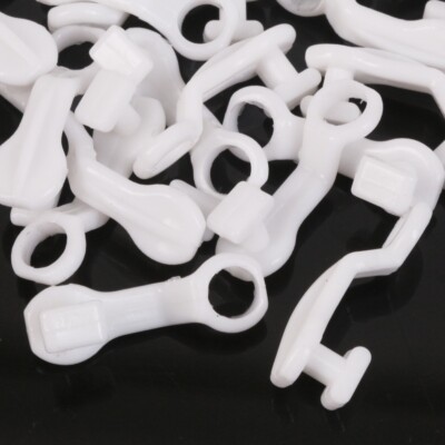 32 x NOVA WHITE CURTAIN RAIL GLIDERS Drapes Track Runner Hook Slide ...