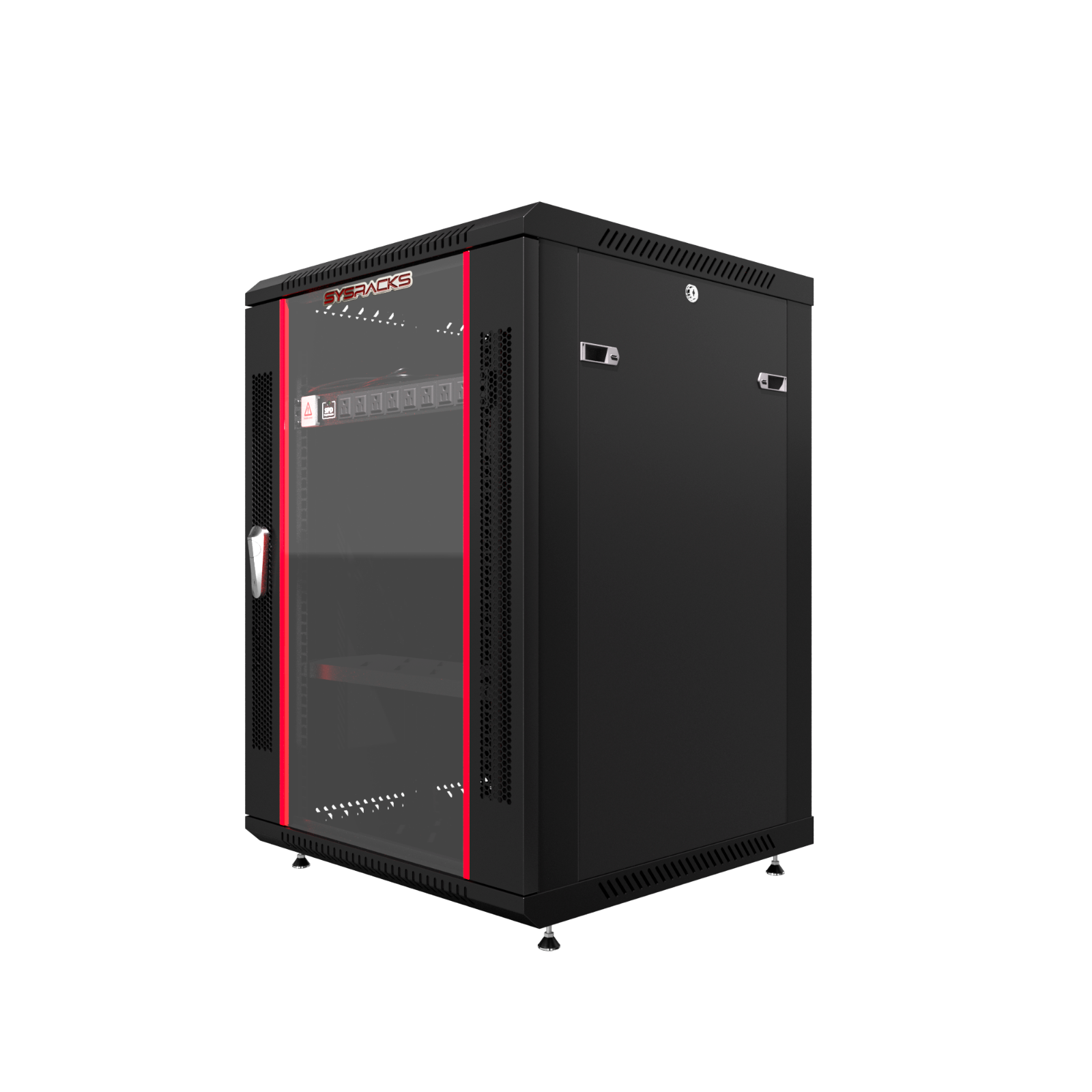 15U Server Rack Locking Network Cabinet Data Enclosure with PDU-Feet ...