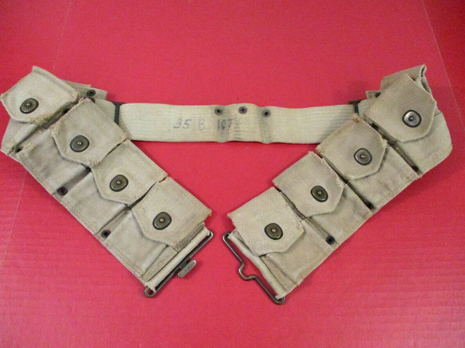 WWI US Army Dismounted M1917 Cartridge Belt for M1903 Rifle - Mrkd ...
