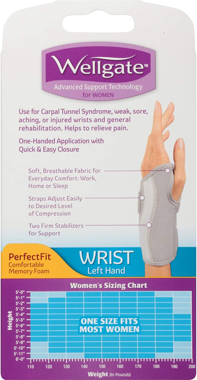 Wellgate for Women Perfectfit Wrist Brace for Wrist Support Left | eBay