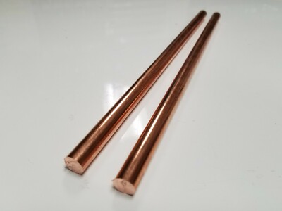 2 Pieces 1/2 110 COPPER SOLID ROUND ROD 12" long New Lathe Stock 1/2 ...