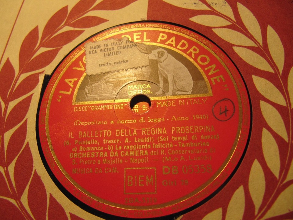 Adriano Lualdi PAISIELLO Balletto della Regina Proserpina PIETRO ...
