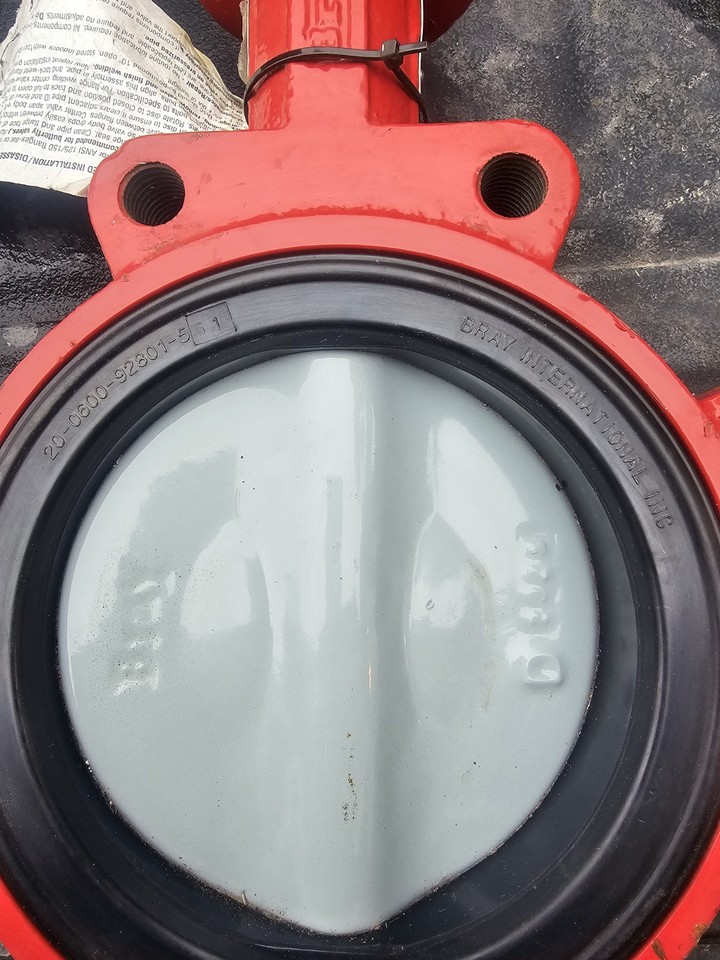 BRAY 6" BUTTERFLY VALVE LUG STYLE 80093 SER 31 416 SS STEM EPDM SEAT ...