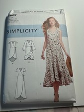 Women Wrap Dress Sewing Pattern Simplicity 8637 Size 16-24 for sale ...