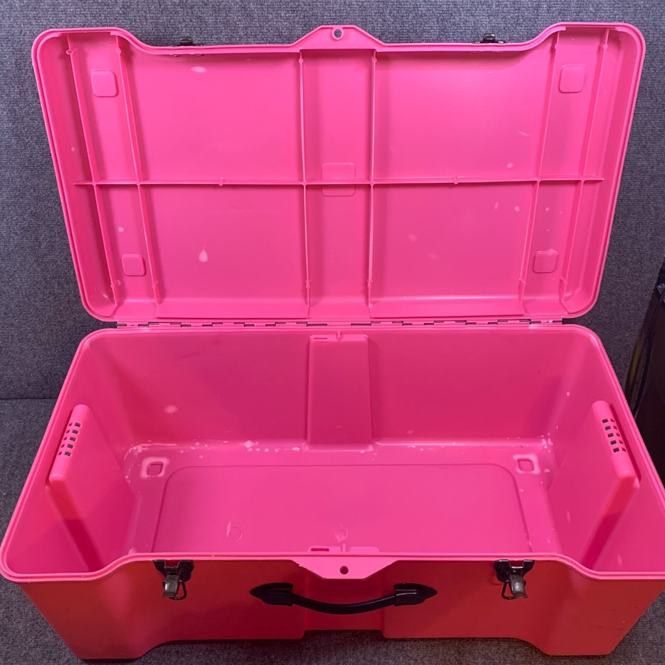 CONTICO 23.5 Gal Deluxe Pink Tool Box Storage Trunk Locker Storage ...