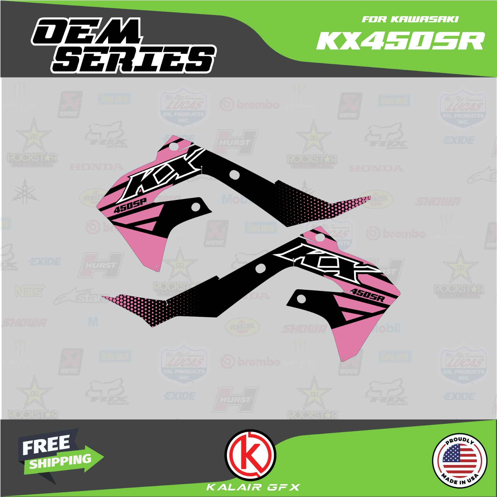 Graphics Decal Kit for Kawasaki KX450SR (2022-2023) OEM - Pink | eBay