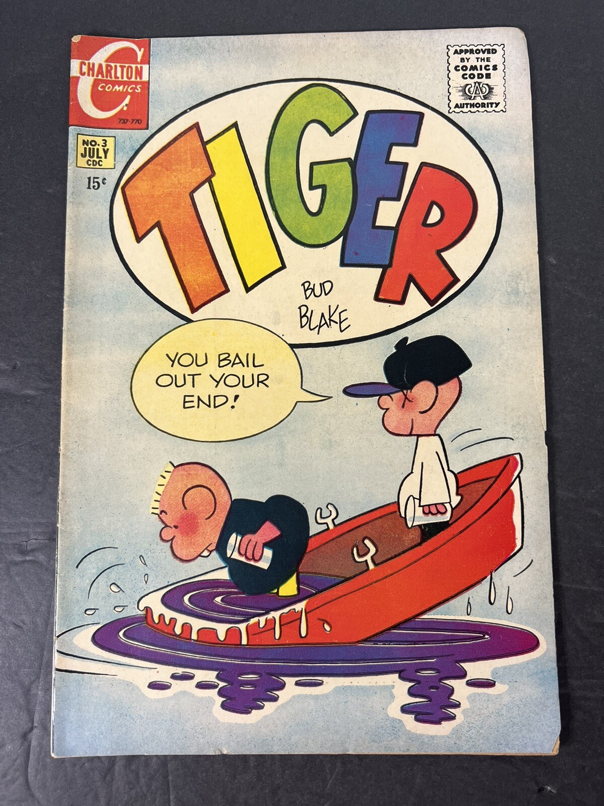 Charlton Comics TIGER By Bud Blake Issue 3 Humor Cartoon 1970 | eBay