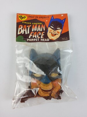 Vintage 1966 Batman Face Finger Puppet Head NPP DC w/Package Damage ...