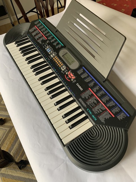 Casio Ctk-401 Keyboard Synthesizer 49 Keys 100 Sounds & Rhythms With AC ...