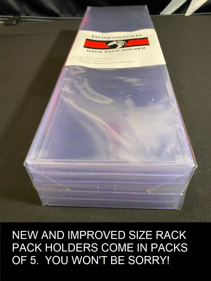 NEW PVC Rack Pack Holders pack of 25 w/sleeves pack combo - Size for ...