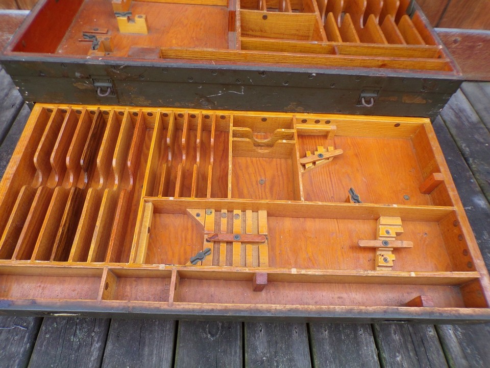 Vintage WWII Military Tool Chest w/ Drawers US Army Signal Corps Wood ...