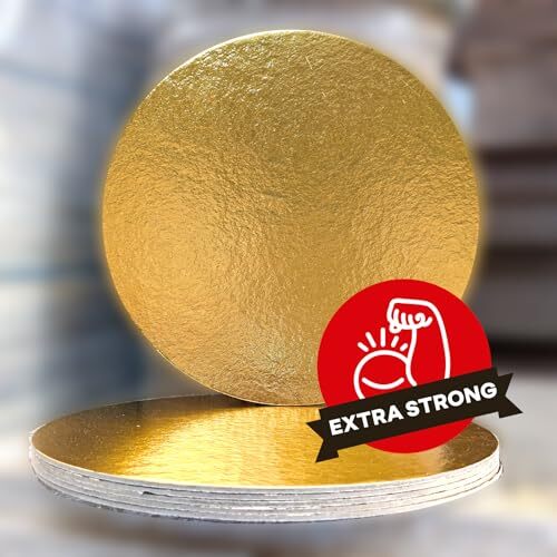 10 inch 2-sides Gold/Black Round Food-Graded Sturdy Compressed Cake ...