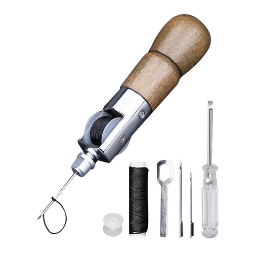 Sewing Awl Kit Canvas Repair Hand Held Heavy Duty Fabric Speedy ...