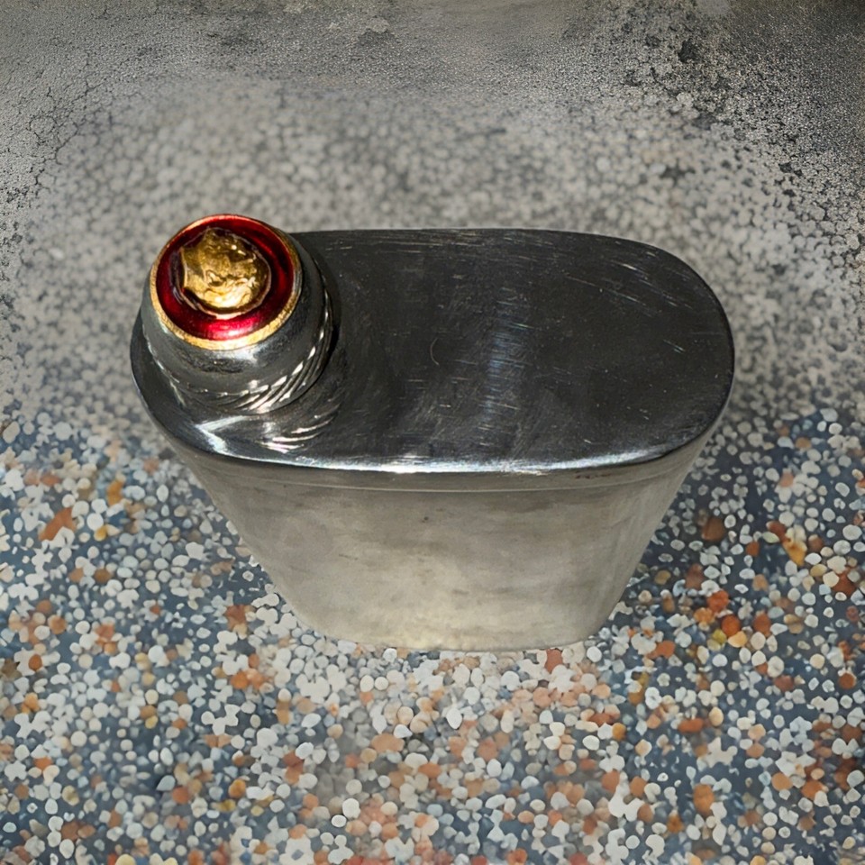 Vintage Soviet USSR Stainless Steel Hip Flask-Red Star Insignia & Lenin ...