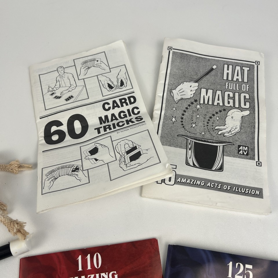 Lot of Vintage Magic Cards, Books, Tricks Royal Magic, Marvin’s Amazing ...