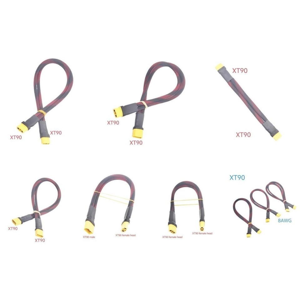 Custom Length Electric Bike Battery Cable with For XT90 Connector ...