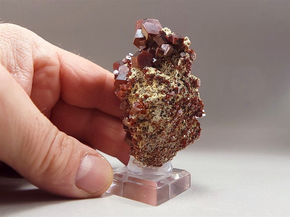 Dark Red Cluster of Hexagonal Vanadinite Crystals | eBay UK