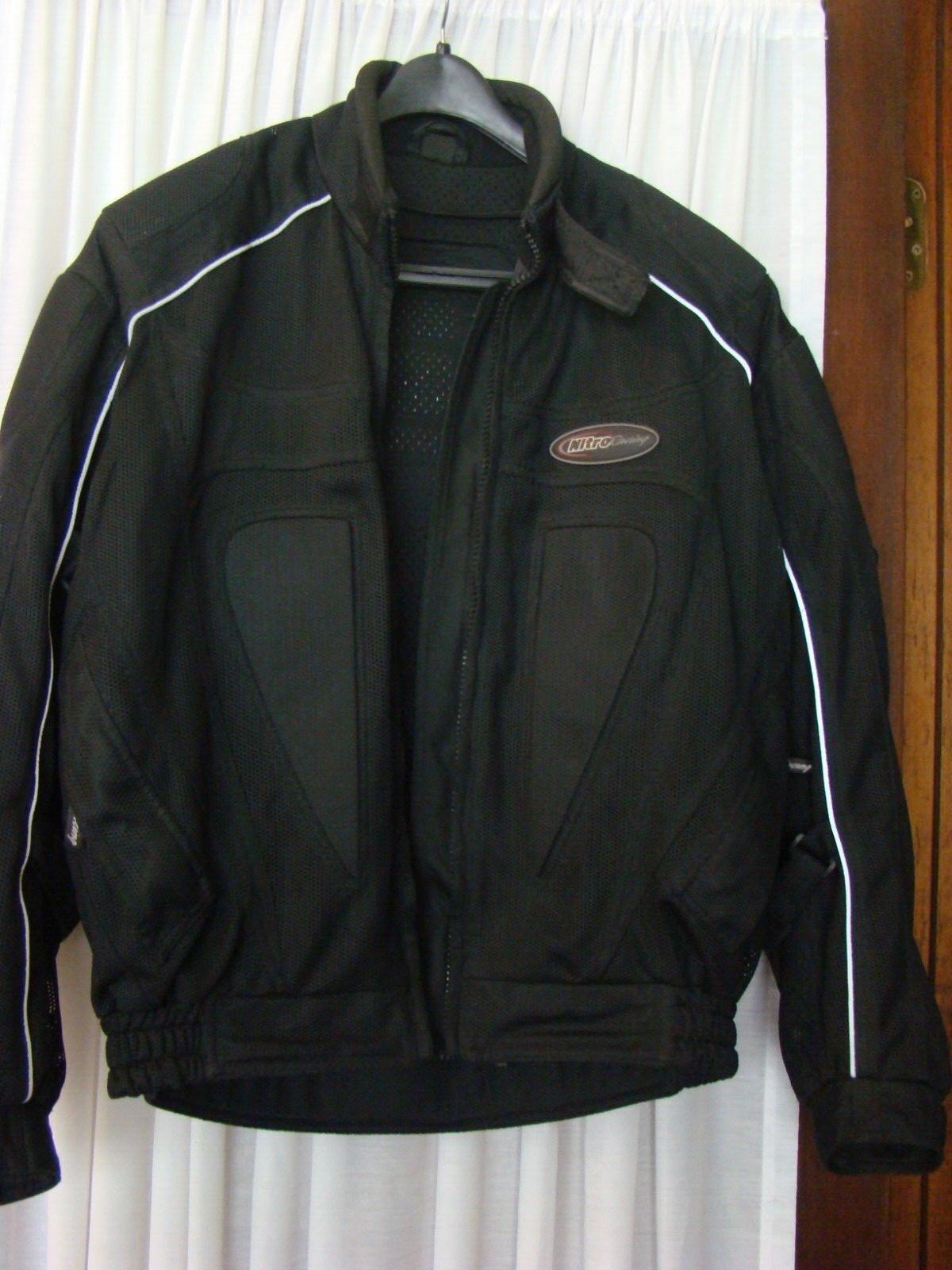 Men's Nitro Racing black vented motorcycle jacket Siz… - Gem