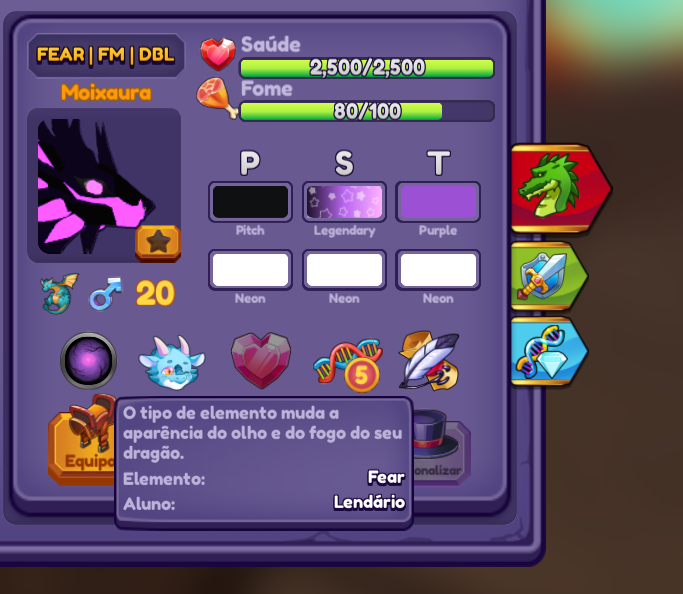 MOIXAURA FEAR | FM | DBL ~ DRAGON ADVENTURES | eBay