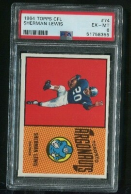 1964 Topps CFL 74 Sherman Lewis PSA 6 | eBay