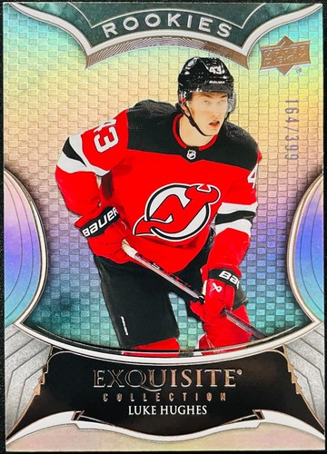 2023-24 LUKE HUGHES UPPER DECK EXQUISITE COLLECTION HOCKEY ROOKIE /399 ...