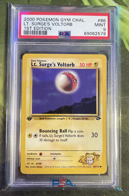 1st Edition Lt. Surge’s Voltorb 86/132 - Gym Challenge - PSA 9 Mint | eBay
