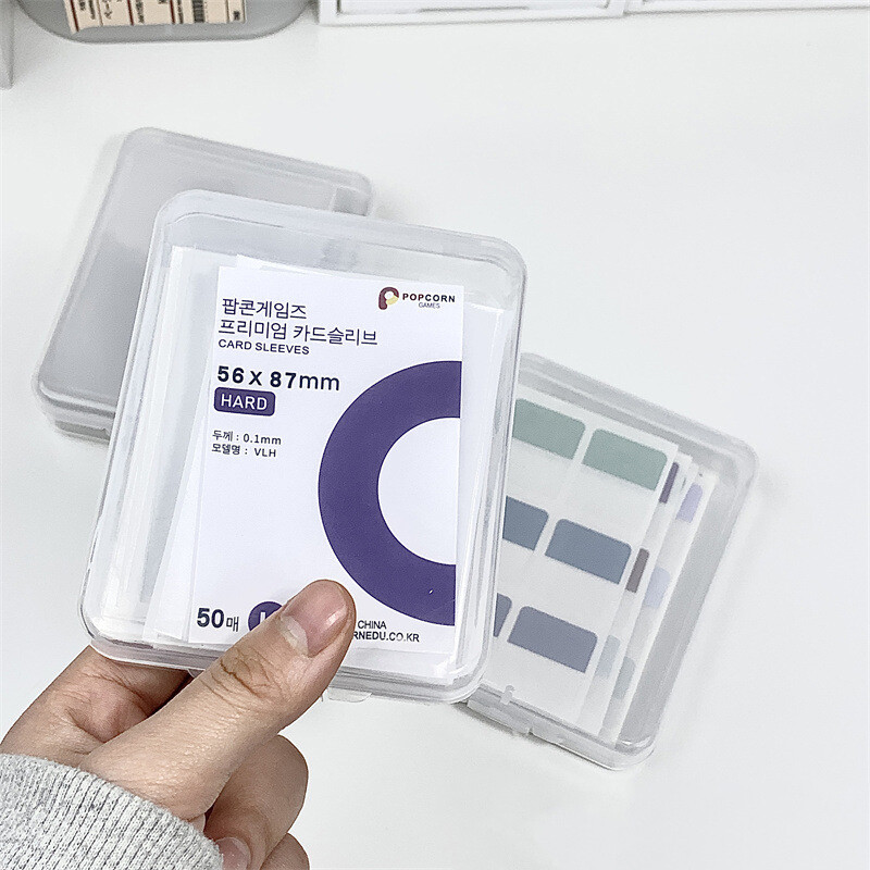 Transparent Storage Box Card Holder Sticker Stationery Transparent ...