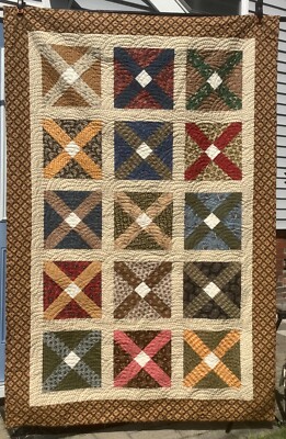 Civil War Soldier Quilt #2-Long Cot-54”x82”-Reproduction-Multi Colors-U ...