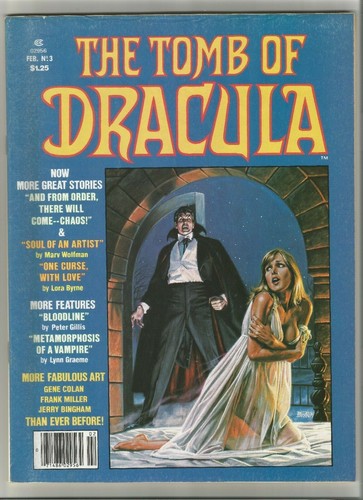 TOMB OF DRACULA #3 ~ VF- 1980 MARVEL COMICS MAGAZINE ~ BOB LARKIN COVER ...