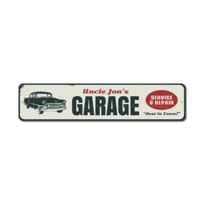 Personalized Service & Repair Garage Sign Custom Shop Owner Name ...