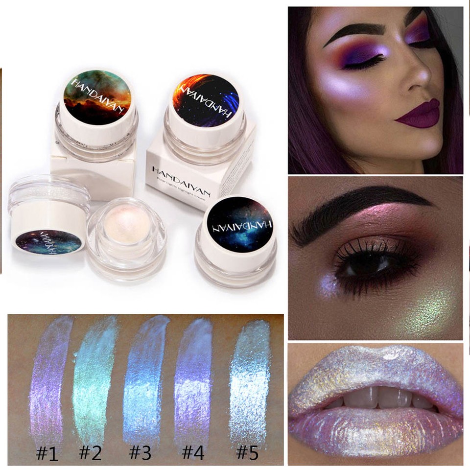 Glitter Highlight Cream Makeup Face Eye Shiny Eyeshadow Waterproof ...