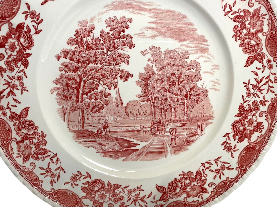 Royal Tudorware Olde England Pink 11” Charger Plate #691 England | eBay