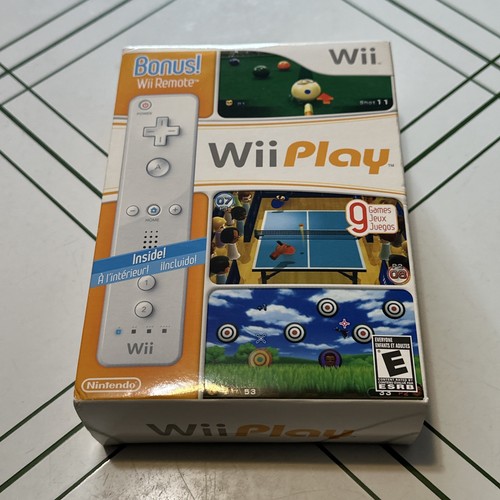 Wii Play Nintendo Wii Game Big Box With Bonus Wii Remote Controller New ...