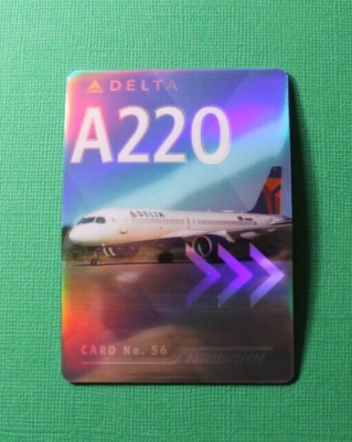 Delta Trading Card Airbus A220-300 Card No. 56 Clean Card Excellent ...