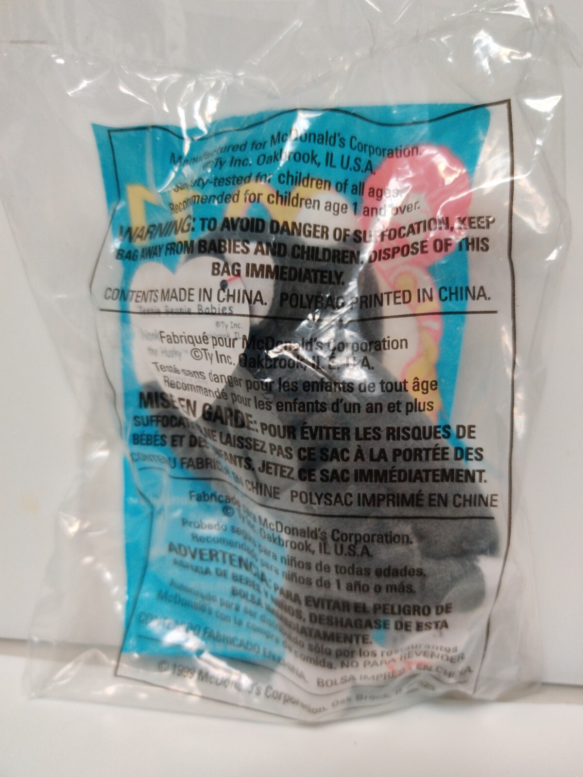 McDonalds 1993 Tag Ty Teenie Beanie Baby 1999 Nook The Husky #11 NIP ...