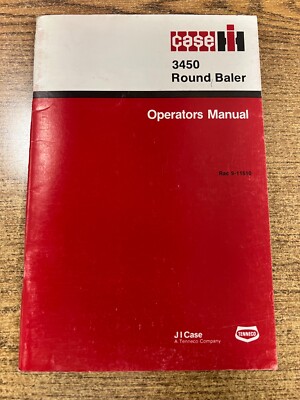 JI Case Operators Manual 3450 Round Baler Rac 9-11510 | eBay