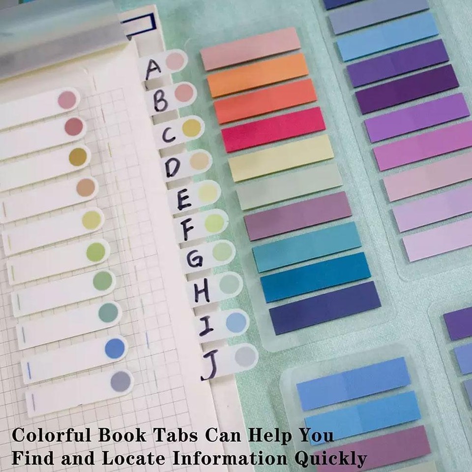 Sticky tabs pieces, Morandi Book Tabs in 60 different Colors, Sticky ...